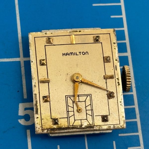 Vintage Hamilton 19 Jewel Cal. 982 Manual Wind Watch Movement w/ Dial ...