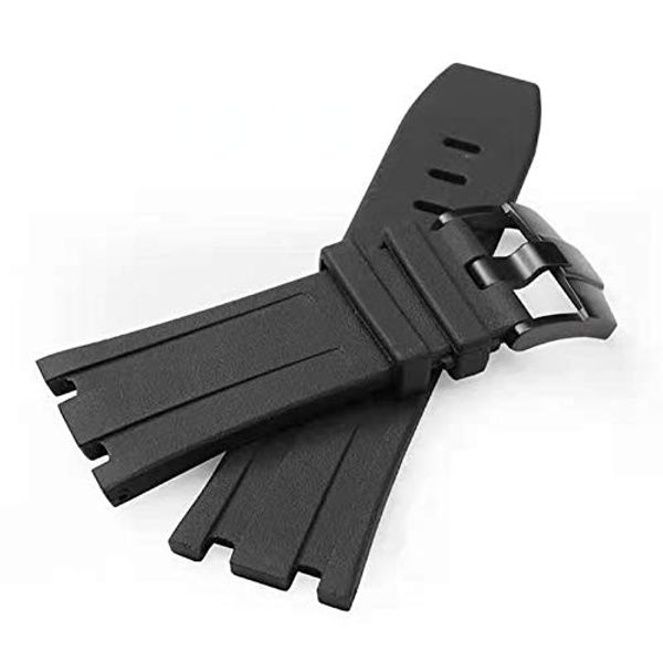 28mm Black Silicone Rubber Watch Band Strap for Audemars Piguet Royal ...