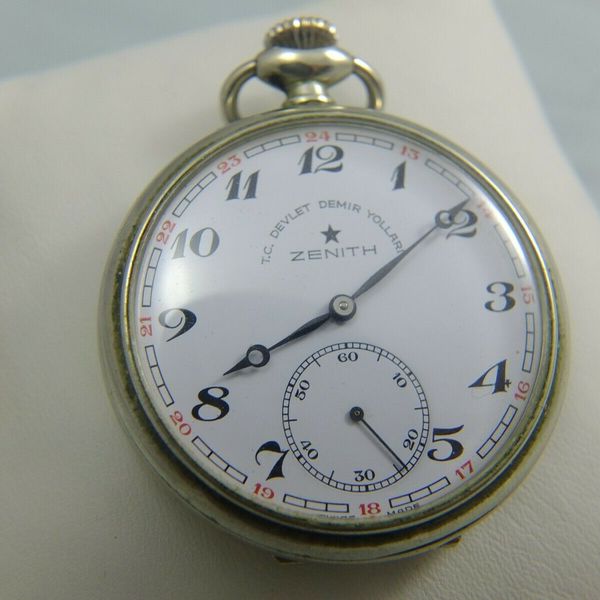ZENITH railway turkish pocket watch, 17 jewels, fully working ...