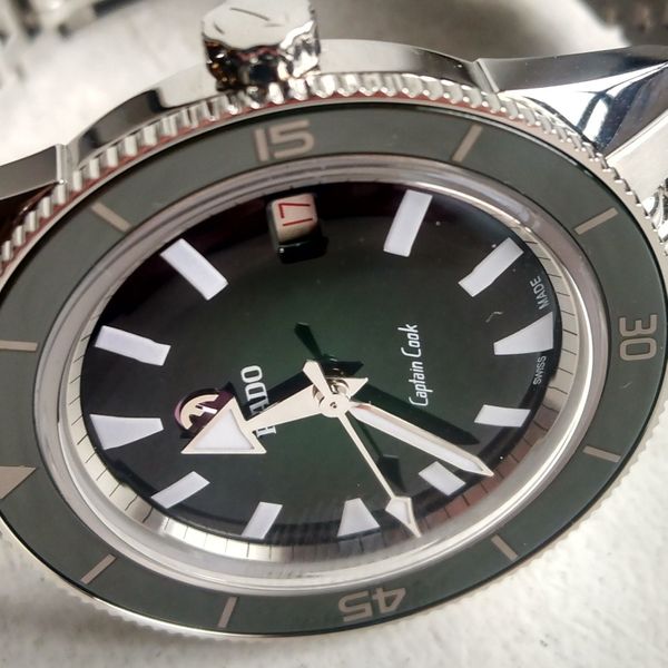 [$1,195 USD] RADO Captain Cook Green 37mm | WatchCharts Marketplace