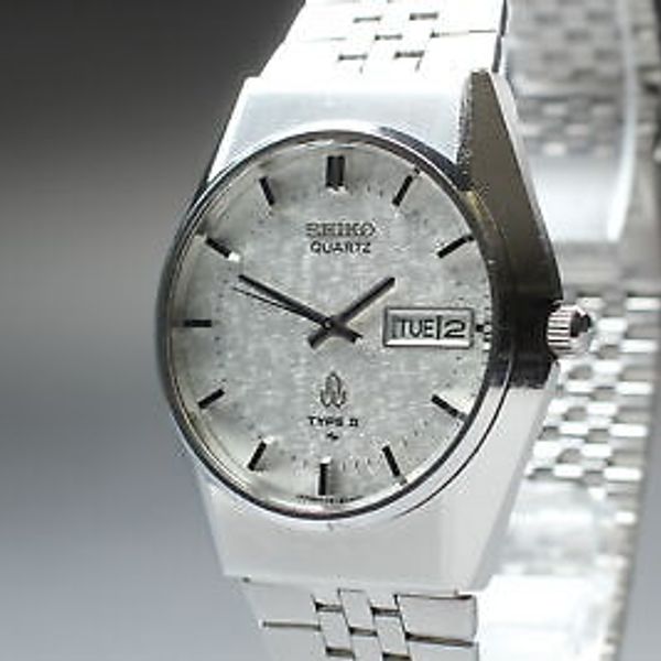 Vintage 1977 Seiko Type II 4316-8010 Snow Stardust Dial Quartz Mens ...