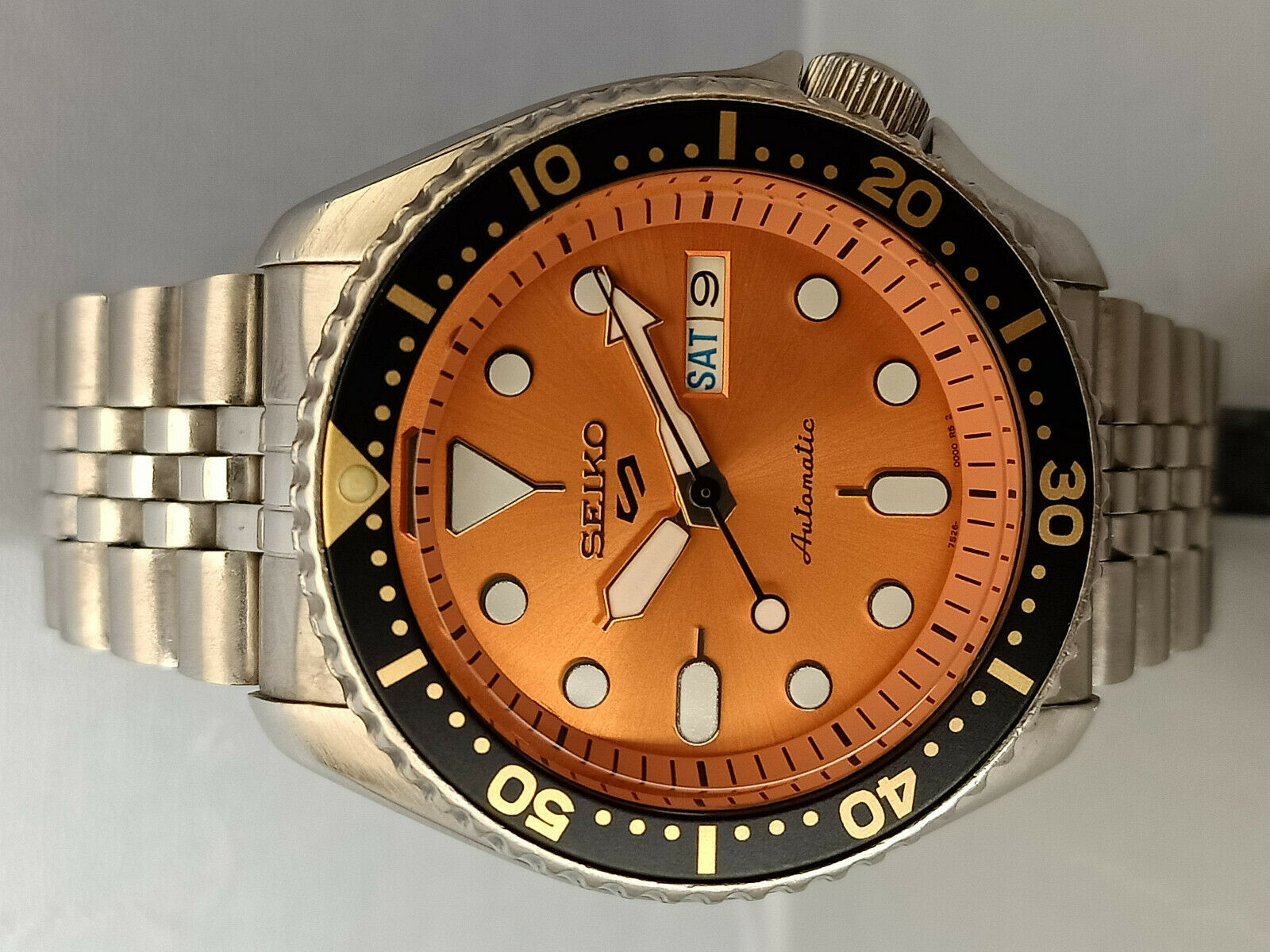 SEIKO DIVER 7S26-0020 SKX007 ORANGE SPORTS SERIES MOD AUTOMATIC WATCH ...