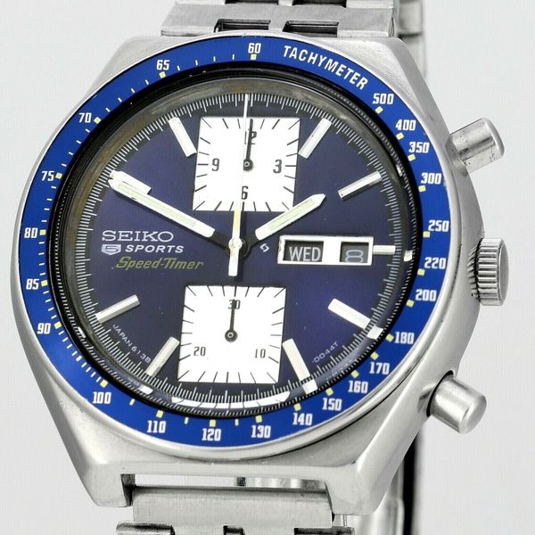 Rare Vintage 1975 SEIKO Speed Timer Kakume Chronograph 6138 0030 Wrist ...