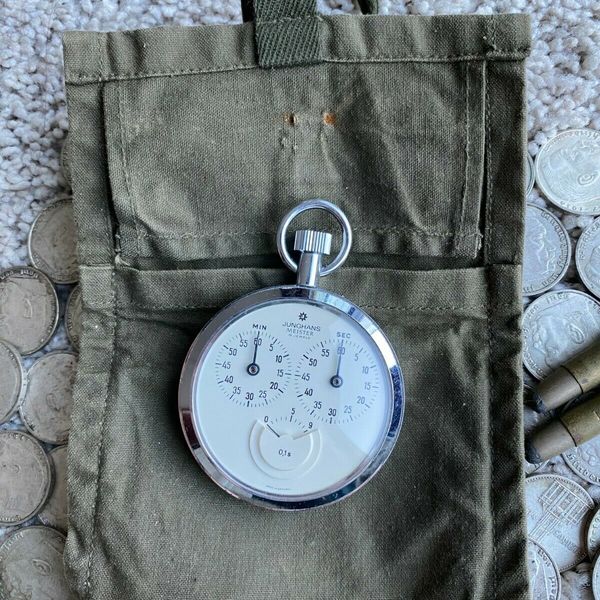 Junghans Meister Bund military pocket stopwatch 6645-12-146-3648 ...