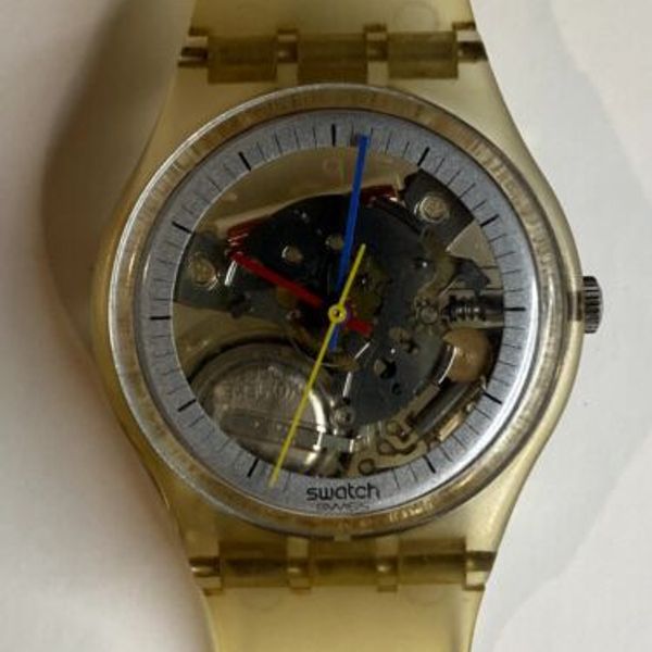 Vintage 1985 Swatch Watch GK100 Jellyfish Swiss Made Works Perfectly ...