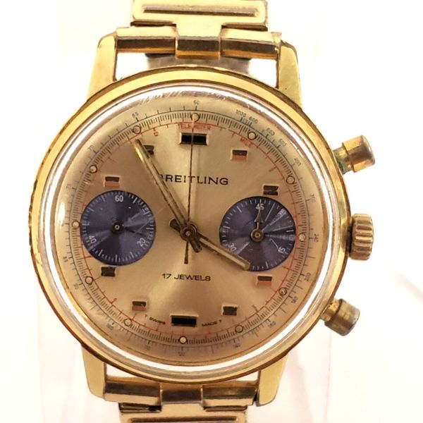 Vintage 1972 Men's Breitling Chronograph Watch 9122 Valjoux 7733 ...
