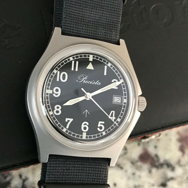 PRECISTA G10 MILITARY QUARTZ WATCH PRS-10 SAPPHIRE TIMEFACTORS ...