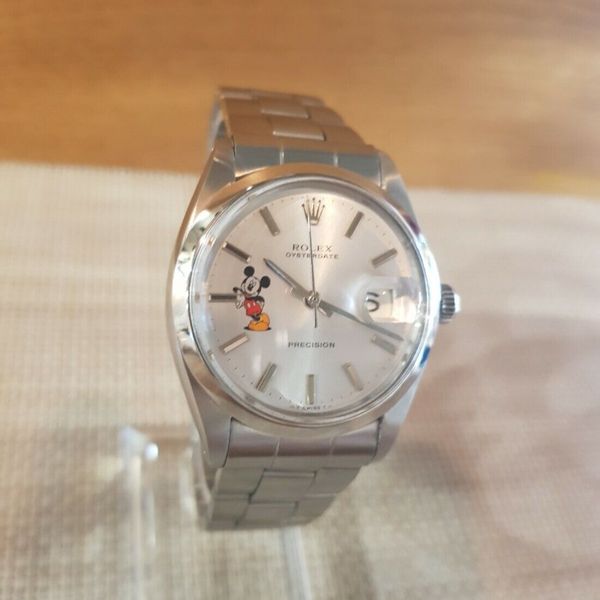Vintage Rolex 6694 Oyster Date After Disney Mickey Mouse Custom Dial ...