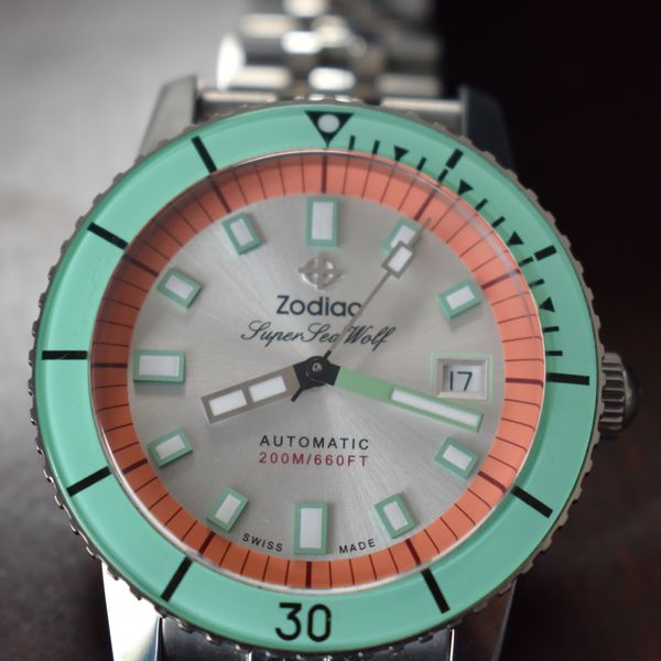 FS: ZODIAC SUPER SEA WOLF AUTOMATIC STAINLESS STEEL "WATERMELON ...