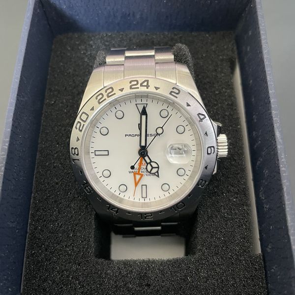 PAGANI DESIGN 1682 Men's GMT Automatic Watch Explorer II 100M ...