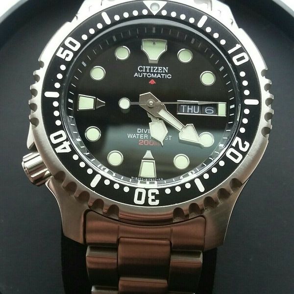 Citizen NY0040-50E Promaster Men's 200m Black Dial Automatic Steel Dive ...