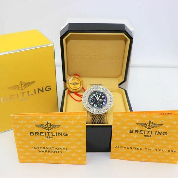 ICED OUT DIAMOND BREITLING BLACKBIRD A13350 MENS WATCH | WatchCharts