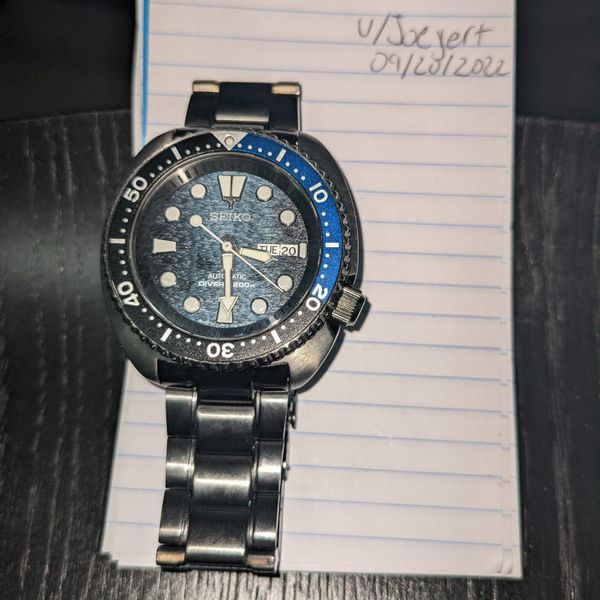 [WTS] modded Seiko turtle, sapphire, chapter ring, dark turtle dial ...