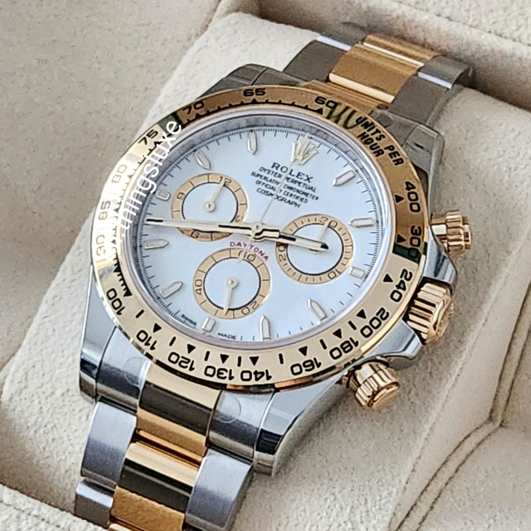 Rolex Daytona Chosmograph 126503 White Dial Half Gold April 2024 ...