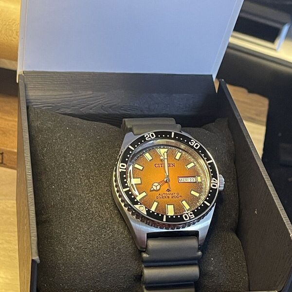 Citizen Promaster Diver Automatic Orange Dial Men's Watch NY0120-01Z ...