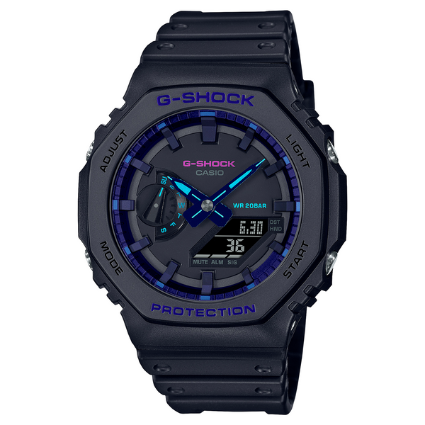 Casio G-Shock GA2100VB-1A Virtual Reality Casioak Blue Violet Ana-Digi ...