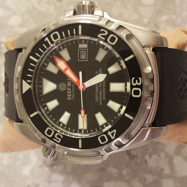 FS: Deep Blue Depthmaster 3000m Diver Rubber Band and Bracelet ...