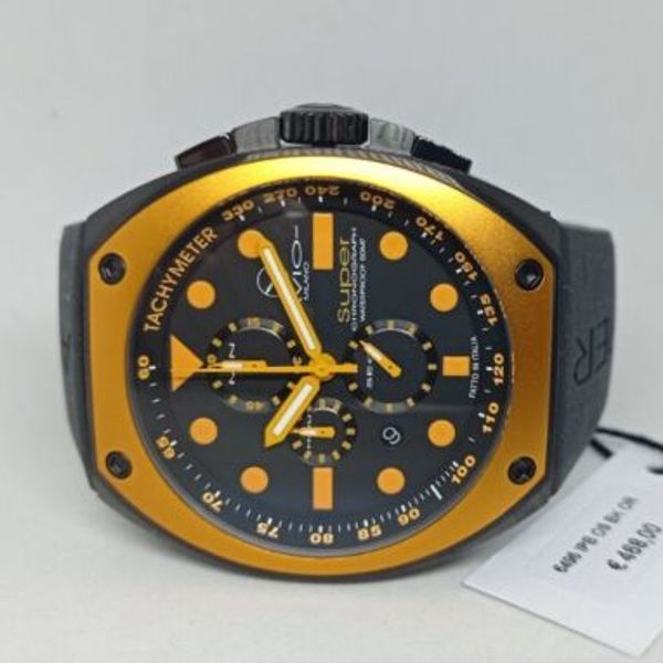 OROLOGIO UOMO,CRONOGRAFO SUPER AVIO MILANO,CASSA LARGE 46mm,MOVIMENTO ...