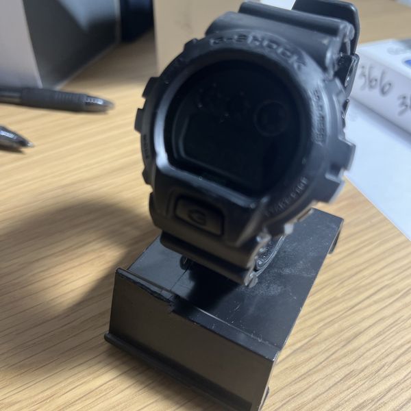 Casio G-Shock DW6900BB-1 Totally Black Resin Case Black Resin Negative ...