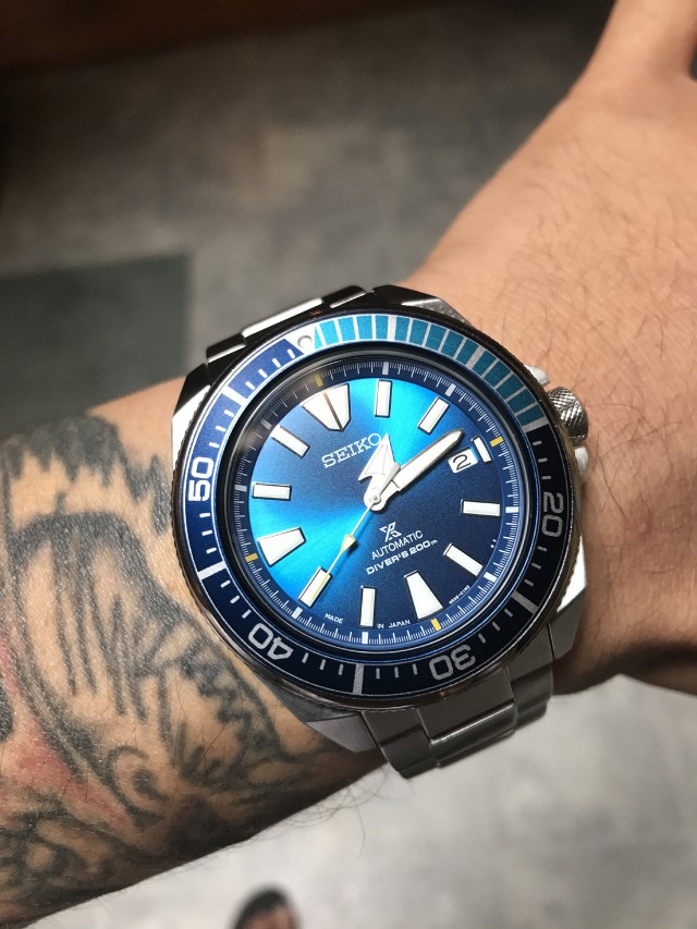 **SOLD** Seiko Limited Edition Blue Lagoon Samurai SRPB09J Made In ...