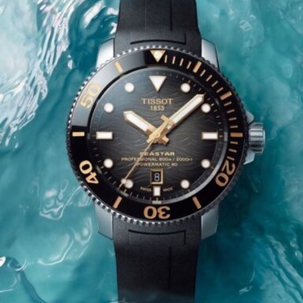 Barely Worn TISSOT SEASTAR 2000 46MM AUTOMATIC DIVE WATCH T120.607.17 ...