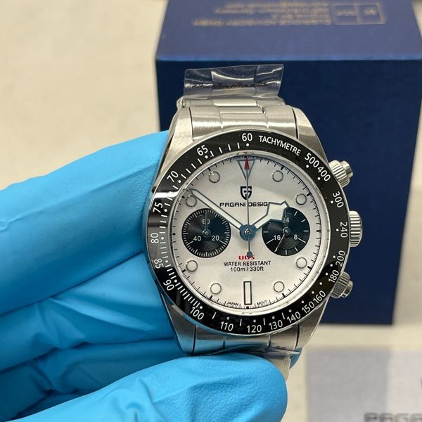 Pagani Design PD-1718 Chrono Panda Stainless Steel Seiko Quartz Watch ...