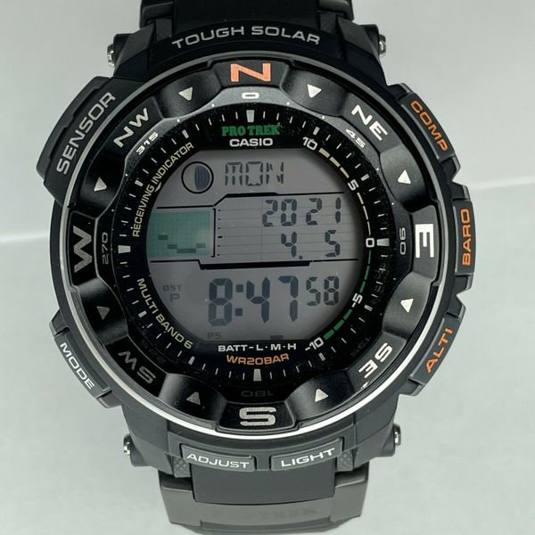 Casio Pro Trek Men's Solar Black Band 56mm Watch PRW2500R-1CR | WatchCharts Marketplace
