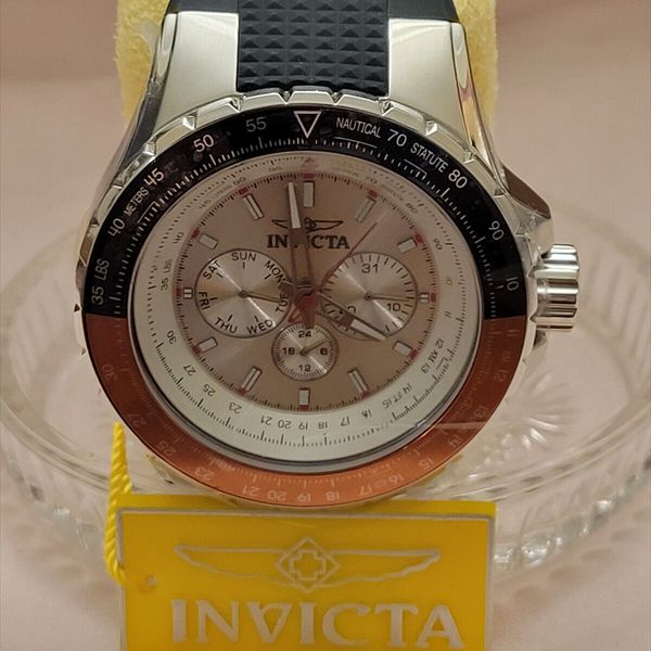 Invicta Aviator Men's Watch - 50mm, Black (33027) | WatchCharts Marketplace