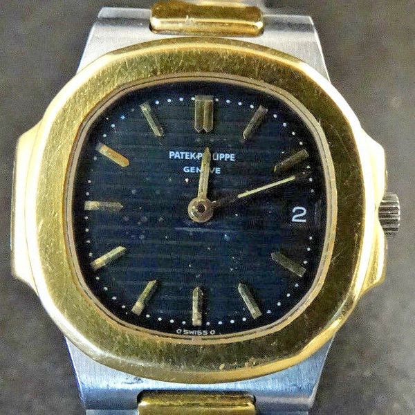Patek Philippe Nautilus Two Tone Stainless Steel Quartz Watch ...