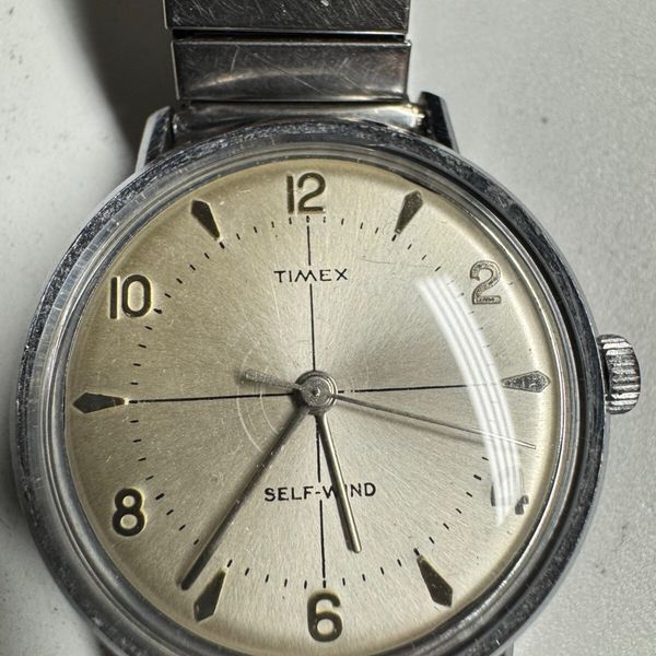 Timex Vintage 1961 Viscount Automatico 35MM Nuovo Cristallo Rotore ...
