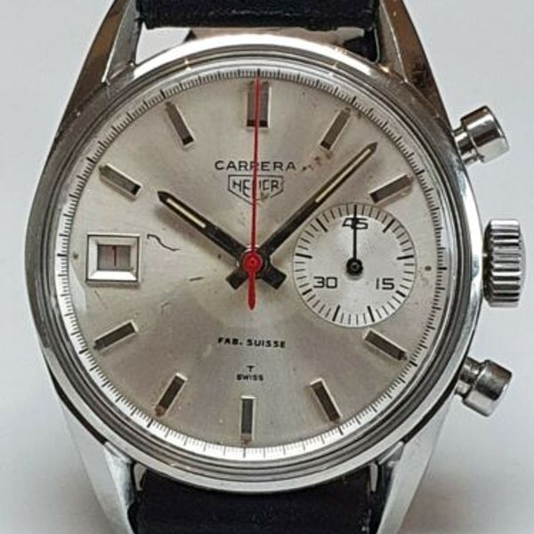 Vintage Heuer Carrera 3147 Dato 45 Fab Suisse Chronograph Landeron 189 ...
