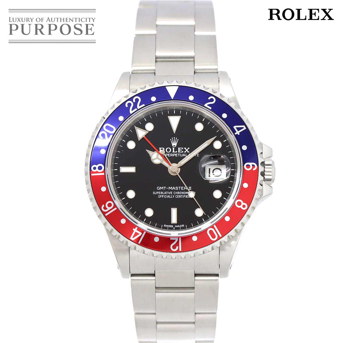 [Japan Rolex OH finished] Rolex ROLEX GMT Master 2 16710 No. E Pepsi ...