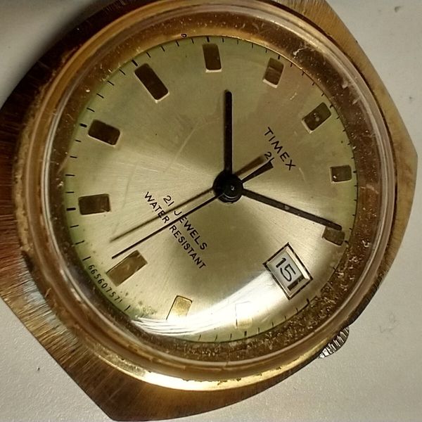 Timex 1971 Wind Up 21 Jewel 33MM Runs Good | WatchCharts Marketplace