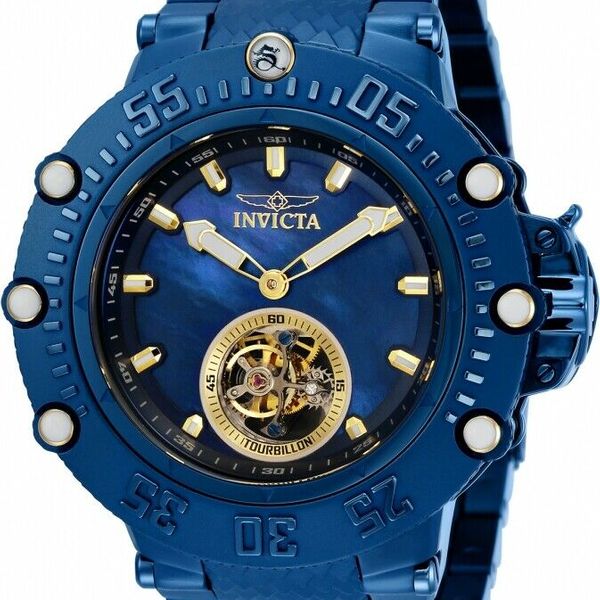 INVICTA Men's 52mm Subaqua Noma VII Blue Label Tourbillon MOP LE Watch ...
