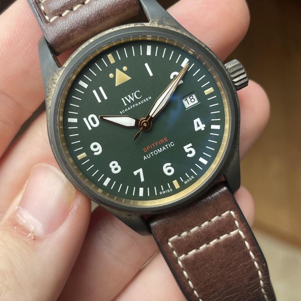 [WTS] IWC Spitfire Bronze Green Dial 39mm - Full Set | WatchCharts ...