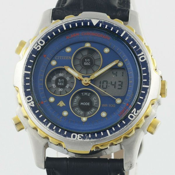 Vintage CITIZEN Promaster C450 Ana- Digi Chronograph Alarm 1996 ...