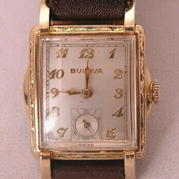 Stunning Original 1951/52 Bulova Men's Watch Engraved Treasurer Model ...