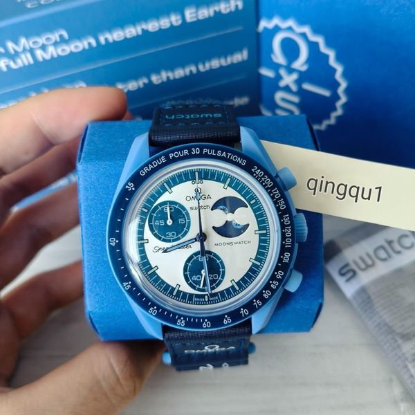 Swatch #Moons watch MISSION TO THE SUPER BLUE MOON PHASE | WatchCharts ...