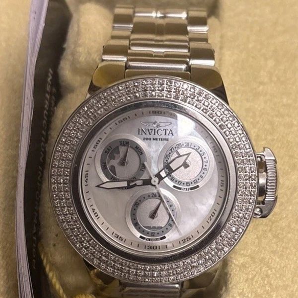 Unisex Invicta Subaqua Sea Dragon Diamond Pave 42mm Steel Watch NEEDS A ...