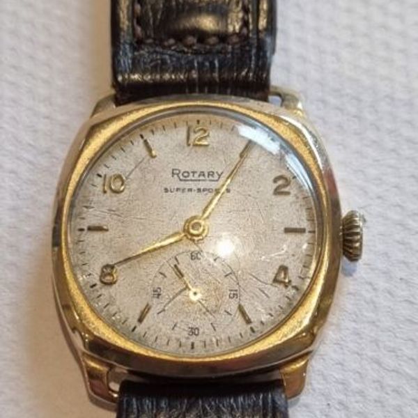 Vintage 1956 Rotary Super Sports 9ct Gold Gents Watch | WatchCharts ...
