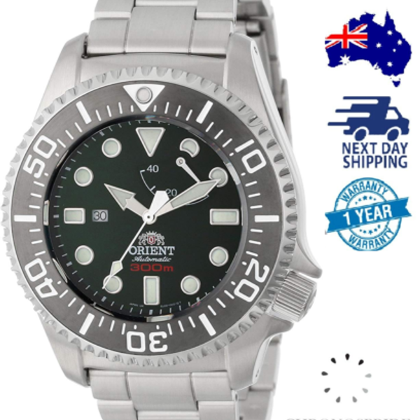 Orient Pro Saturation SEL02002B0 300m Automatic Black Diver Mens Watch ...