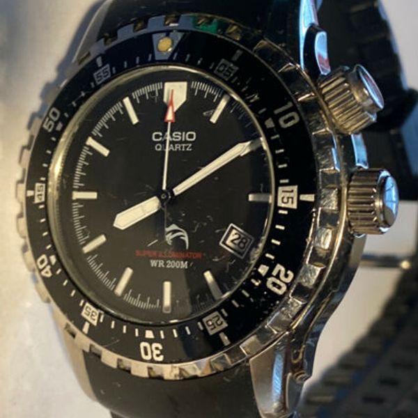 Casio Mens Quartz Running Divers Watch #3304 MDV-102 Super Illuminator ...