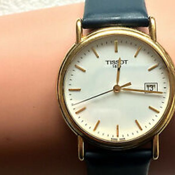 【FREE SHIPPING】 Watch Gold gents tissot goldrun hesalite watch working ...