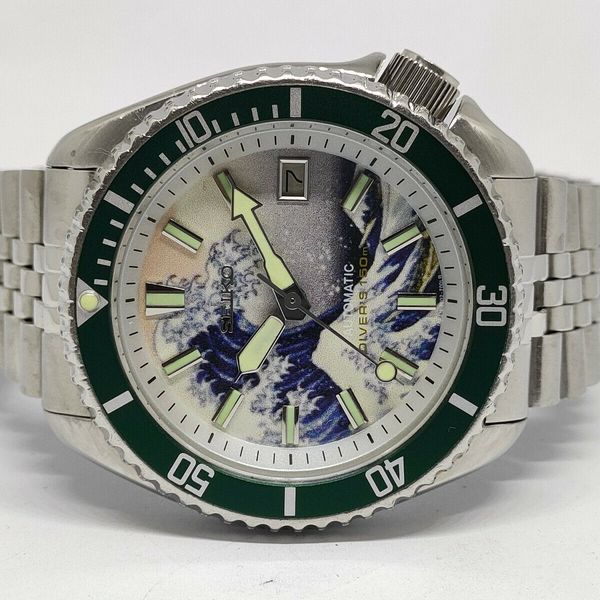 THE GREAT WAVE OFF KANAGAWA SEIKO DIVER 7002-7000 AUTOMATIC MENS WATCH ...