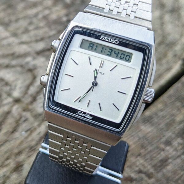 Vintage Seiko H557-524A Ana Digital Chronograph Lcd Bond Style Watch ...