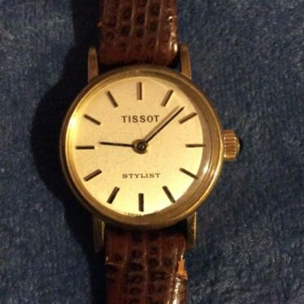 Vintage Ladies 9ct gold cased Tissot Stylist Mechanical Hand wind ...