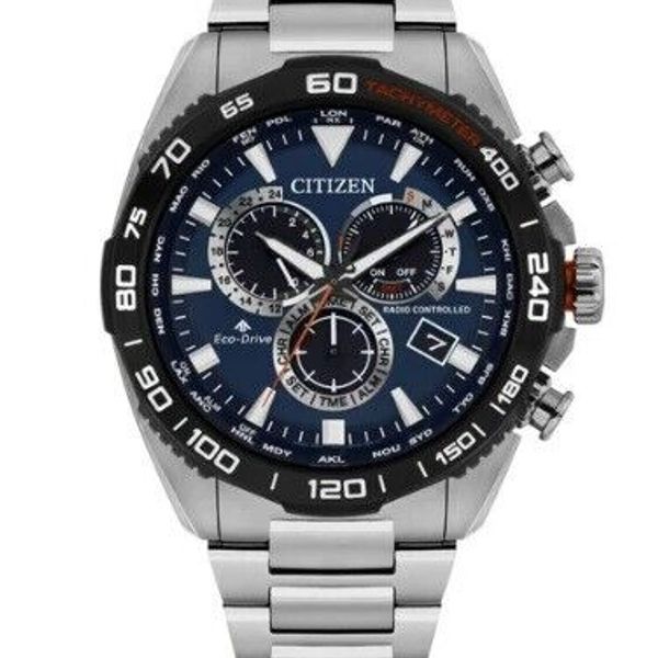 New Mens Citizen Promaster Land Atomic Stainless Steel Quartz Watch ...