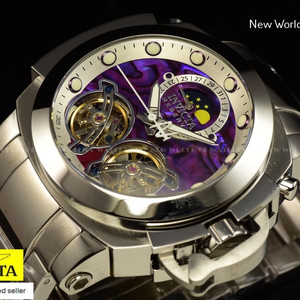 Invicta Reserve Man of War Automatic Purple Abalone Dial Men's Watch ...