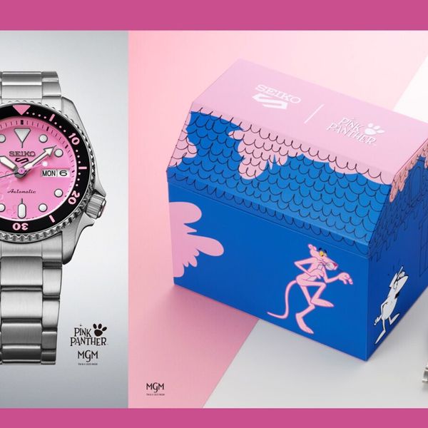 Seiko 5 Sports Pink Panther Limited Edition Watch | WatchCharts Marketplace
