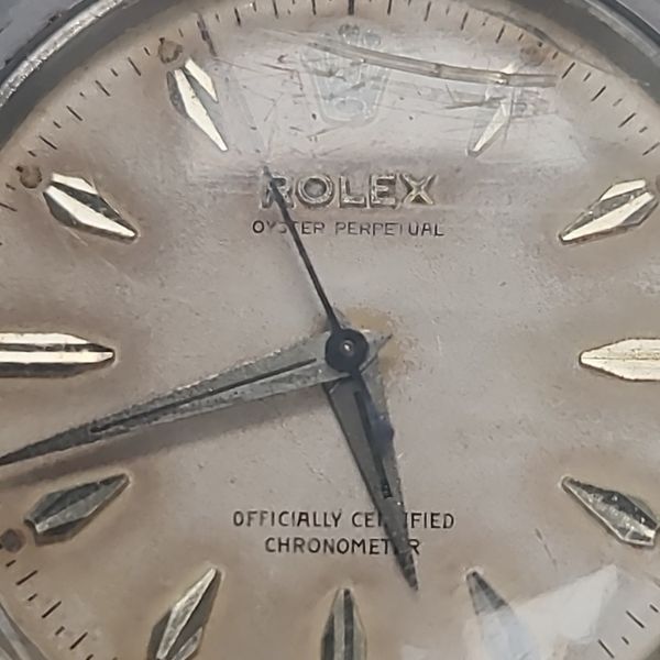 Vintage 1956 Rolex Oyster Perpetual 6564 Stainless 34mm White Dial ...